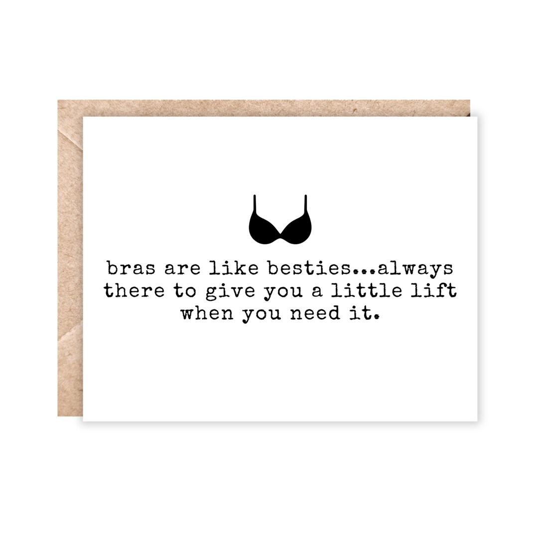 Funny Friendship Card: Bras Like Besties - Galentine Gift - Etsy