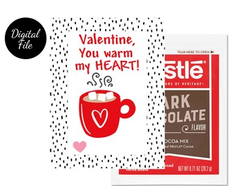 You Warm My Heart Valentine Printable - Etsy