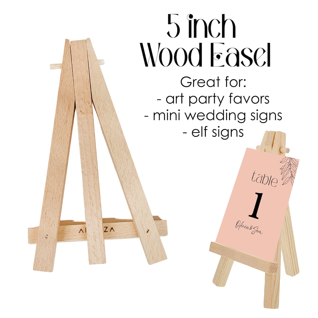 Mini Wood Easel 5 Inch Wood Easel for Party Favors Wood Easel for ...