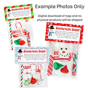 INSTANT DOWNLOAD Snowman Soup Tags | Hot Cocoa Favor Tags | Classroom ...