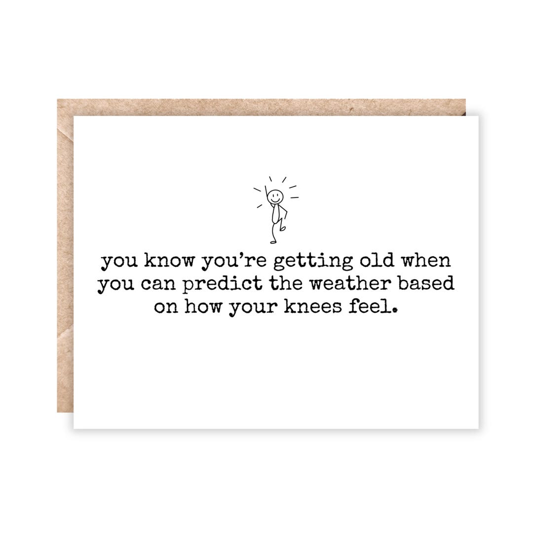Funny Aging Birthday Card: Knee Weather Prediction - Etsy
