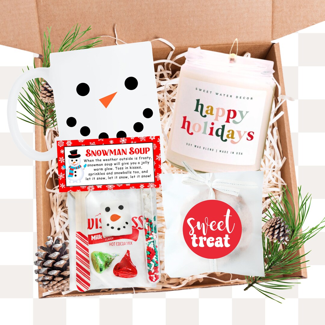 Holiday Snowman Gift Box Gift for Best Friend Christmas Gift for Friend ...
