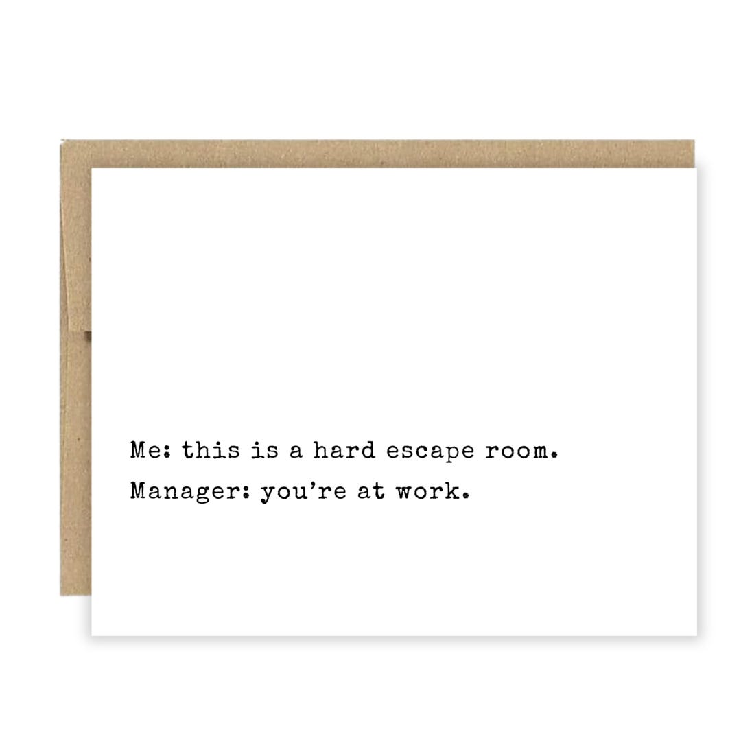This is a Hard Escape Room Greeting Card - Etsy