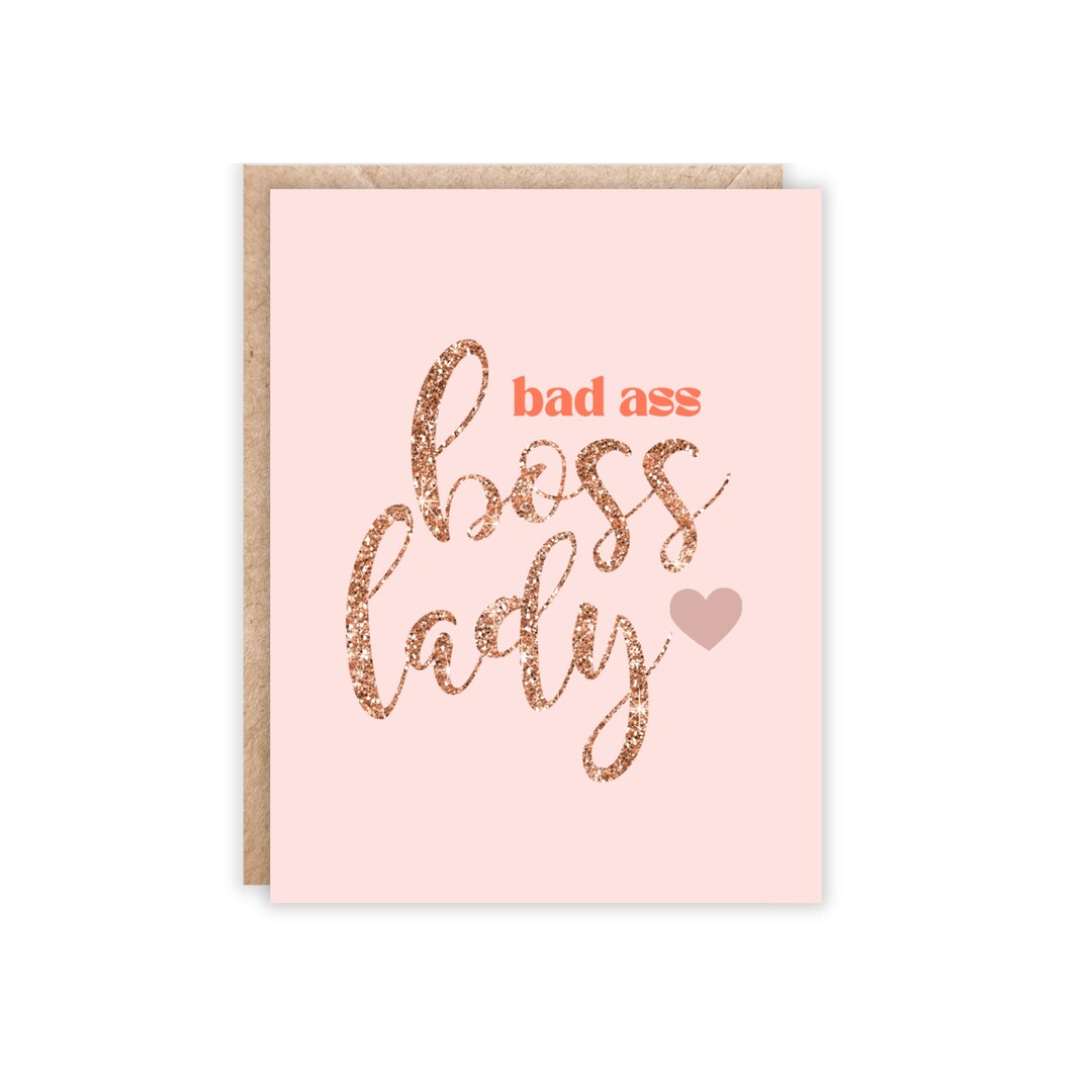 Boss Lady Greeting Card | Bad Ass Boss Lady Cards | New Job Greeting ...