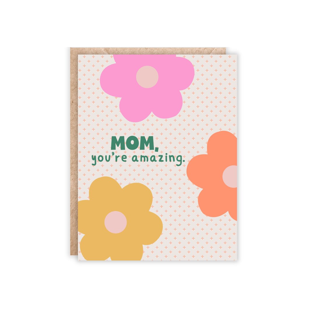 Card for Mom Greeting Card Appreciation Cards Floral Mother's Day Cards ...
