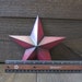 Set of 3 Red Country Barn Stars 6 Inches Rustic Americana Patriotic ...
