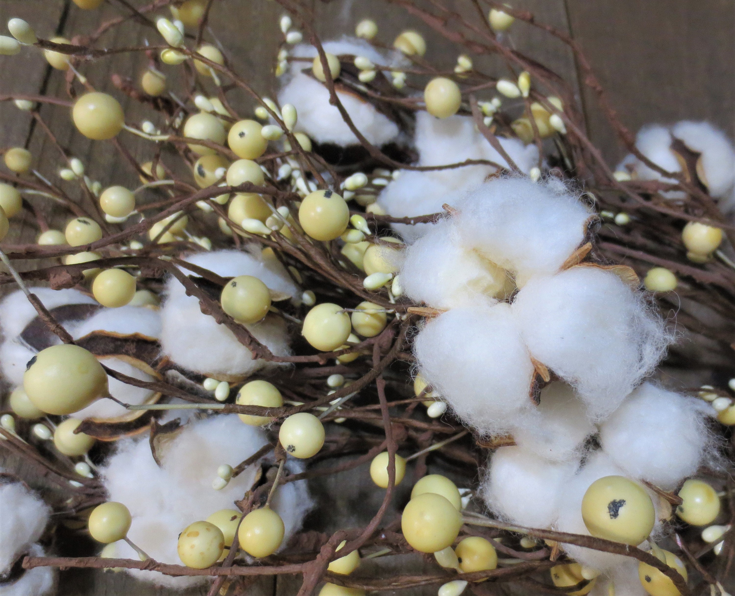 Farmhouse Cotton Boll and Berry Picks - Etsy