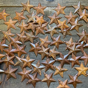 Set of 100 Rusty Barn Stars 1.5 Inch Dimensional Primitive Country ...
