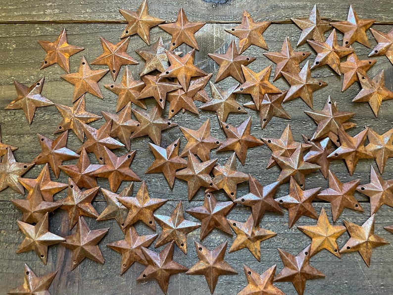 Set of 100 Rusty Barn Stars 1.5 Inch Dimensional Primitive - Etsy