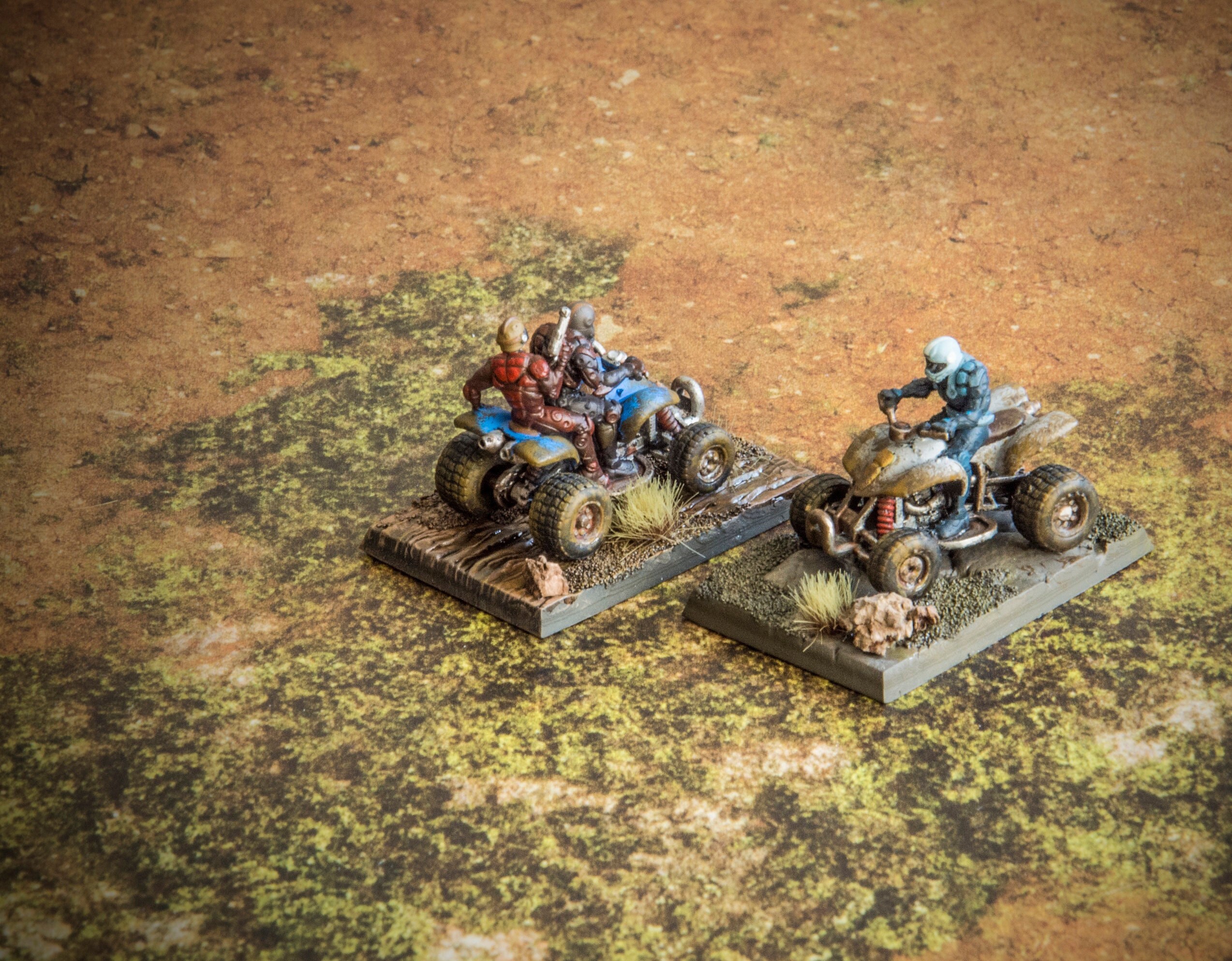 Gaslands Tabletop Games Tabletop Bikes Quad Motorcycles 2 Pieces Pre ...