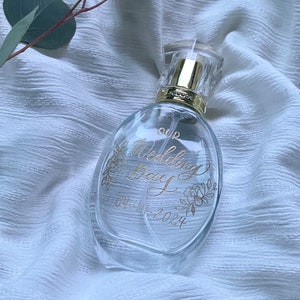 Engraved Perfume Bottle | Wedding Perfume | Bride | Wedding Day ...