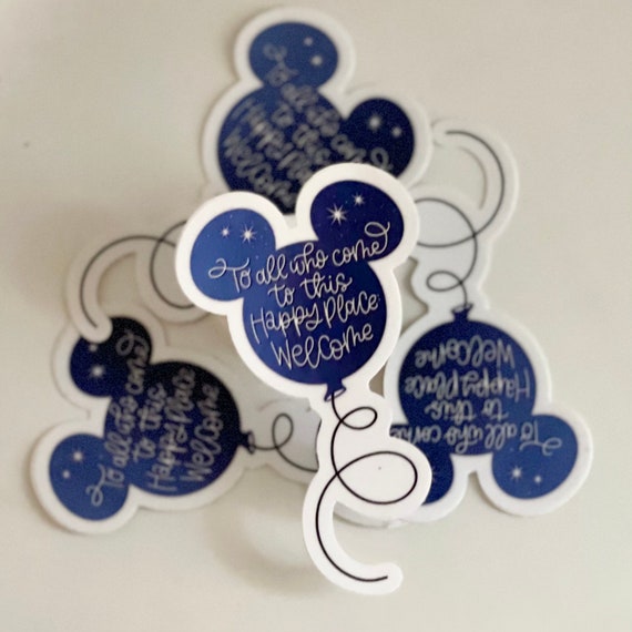 Disney Sticker Mickey Mouse Balloon Walt Disney Quote - Etsy