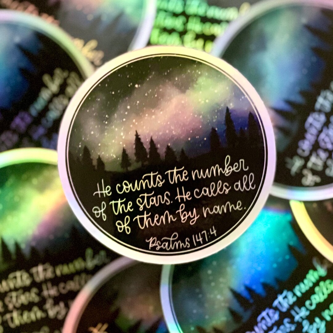 Psalms Holographic Sticker - Dishwasher and Waterproof Safe ...