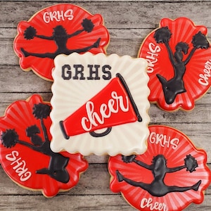 Cheer Squad or Cheerleading, Hand Decorated Sugar Cookies, 1 Dozen ...