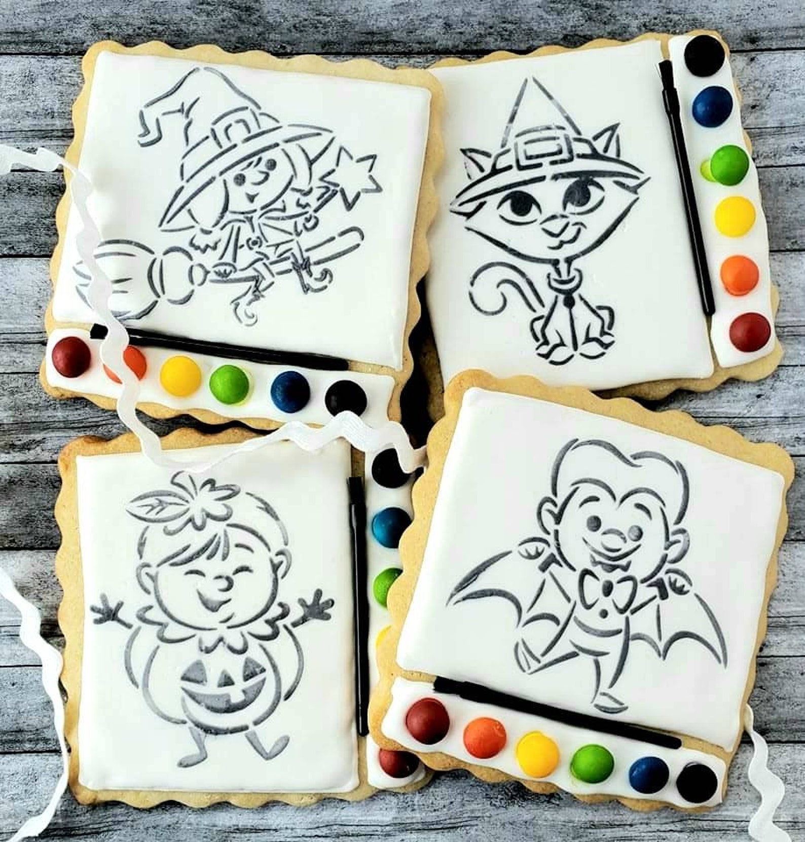 Halloween "paint Your Own" PYO Sugar Cookies, SET OF 4, Delicious and ...