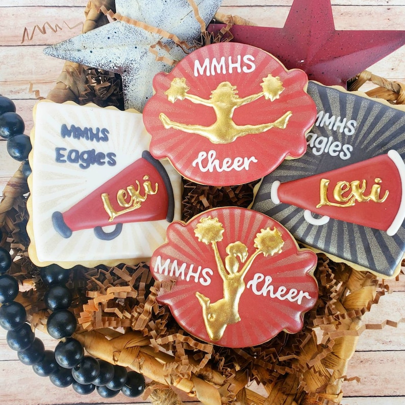 Cheer Squad or Cheerleading Hand Decorated Sugar Cookies 1 - Etsy