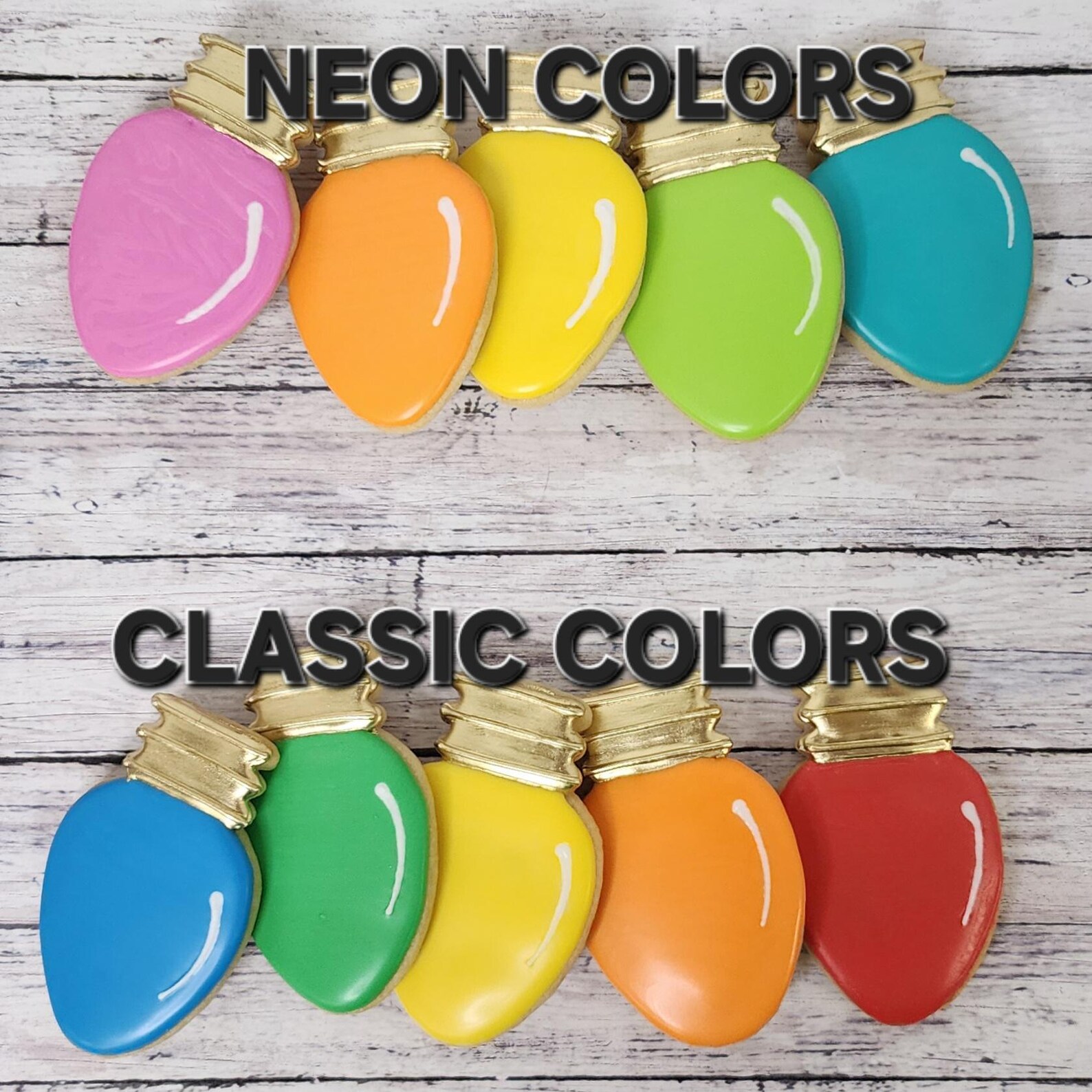 Light Bulb Decorated Christmas Cookies, Hand Decorated Sugar Cookies ...