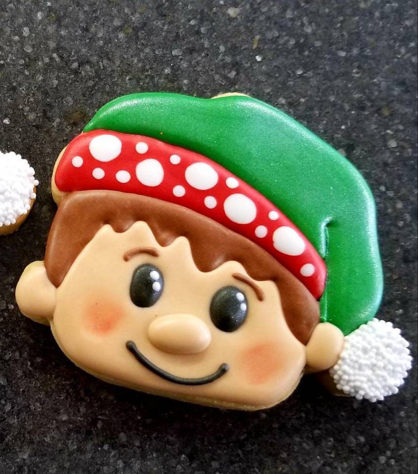 Christmas Elf, Hand Decorated Sugar Cookies, 1 Dozen, DELICIOUS! Order ...
