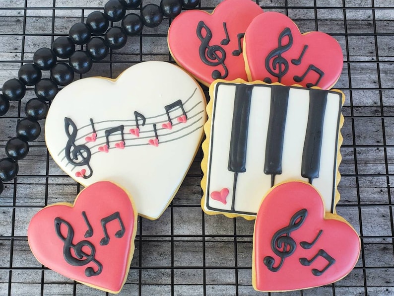 Music and Recital Sugar Cookies Piano Concert Custom Made - Etsy