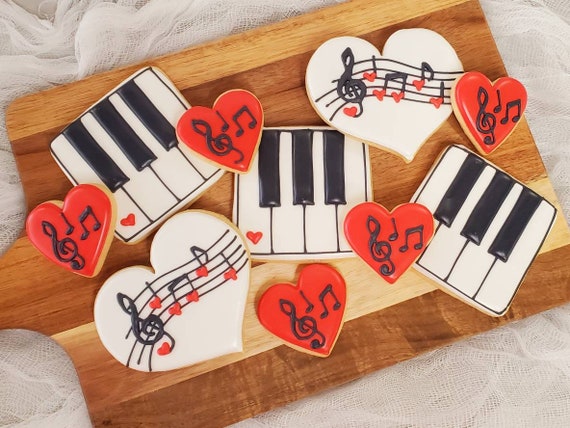 Music and Recital Sugar Cookies Piano Concert Custom Made | Etsy