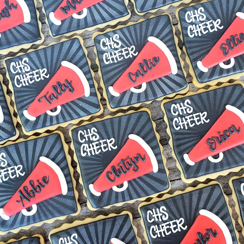 Cheer Squad or Cheerleading Hand Decorated Sugar Cookies 1 - Etsy