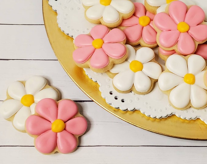 MIXED FLOWERS - 1 Dozen Decorated Floral Sugar Cookies - Springtime or ...