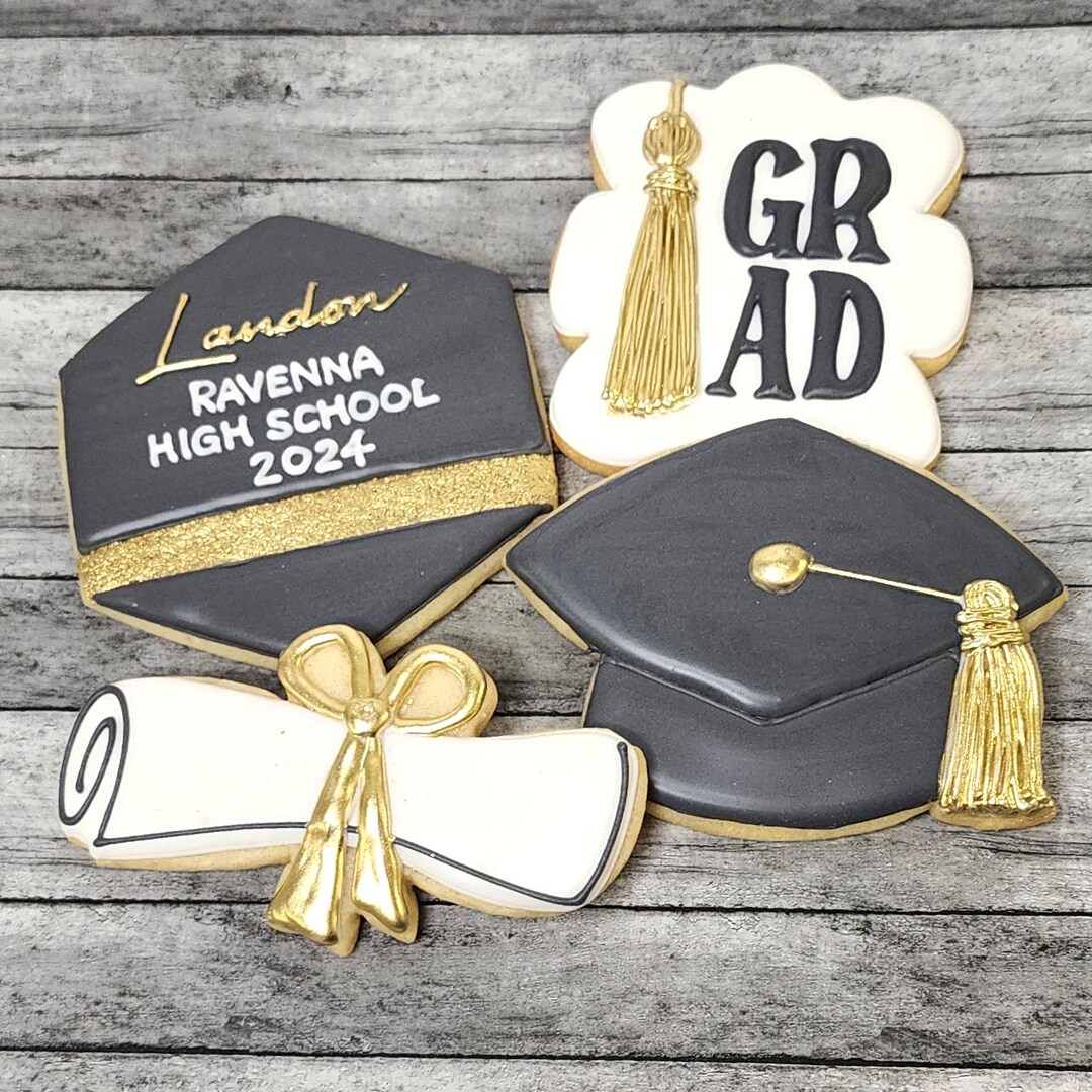 Graduation Sugar Cookies, Custom Made and Decorated by Hand, Delicious ...