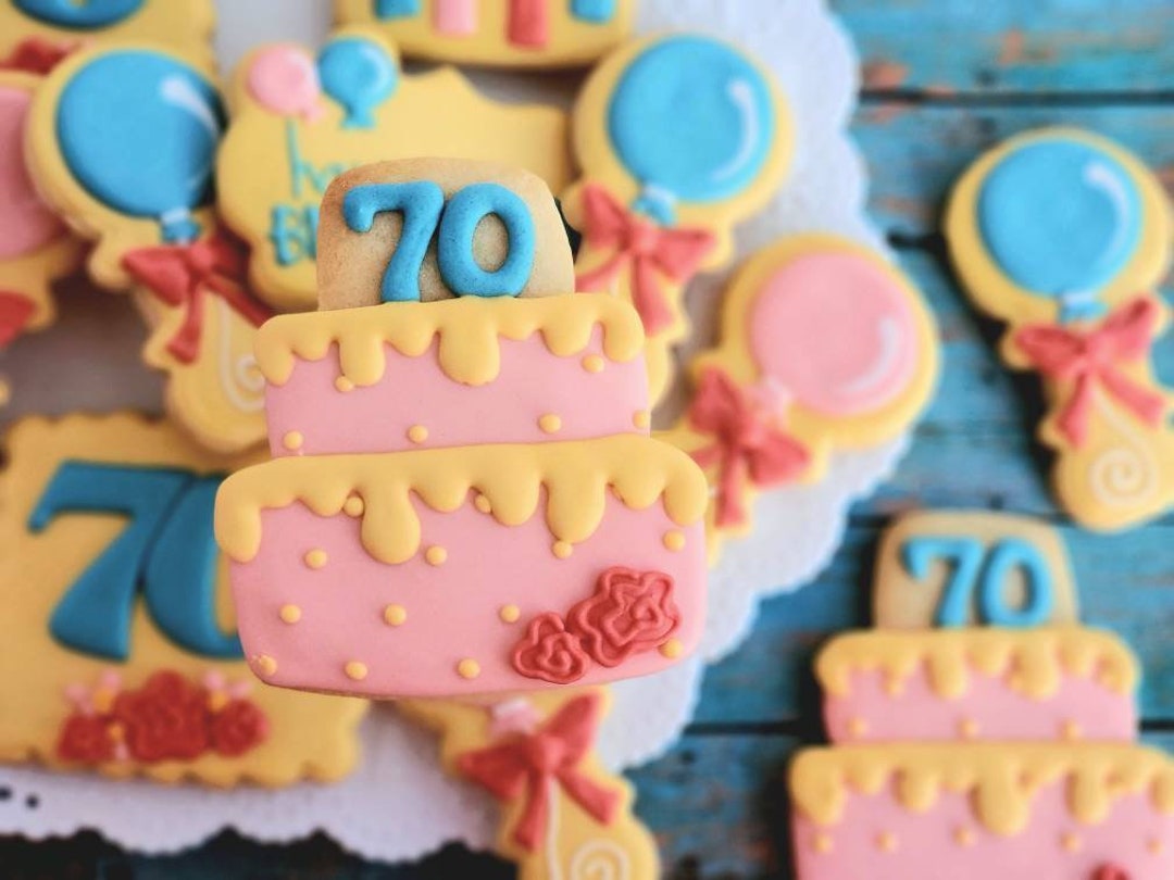 Happy Birthday Cookies, Hand Decorated Sugar Cookies, Adorable and ...