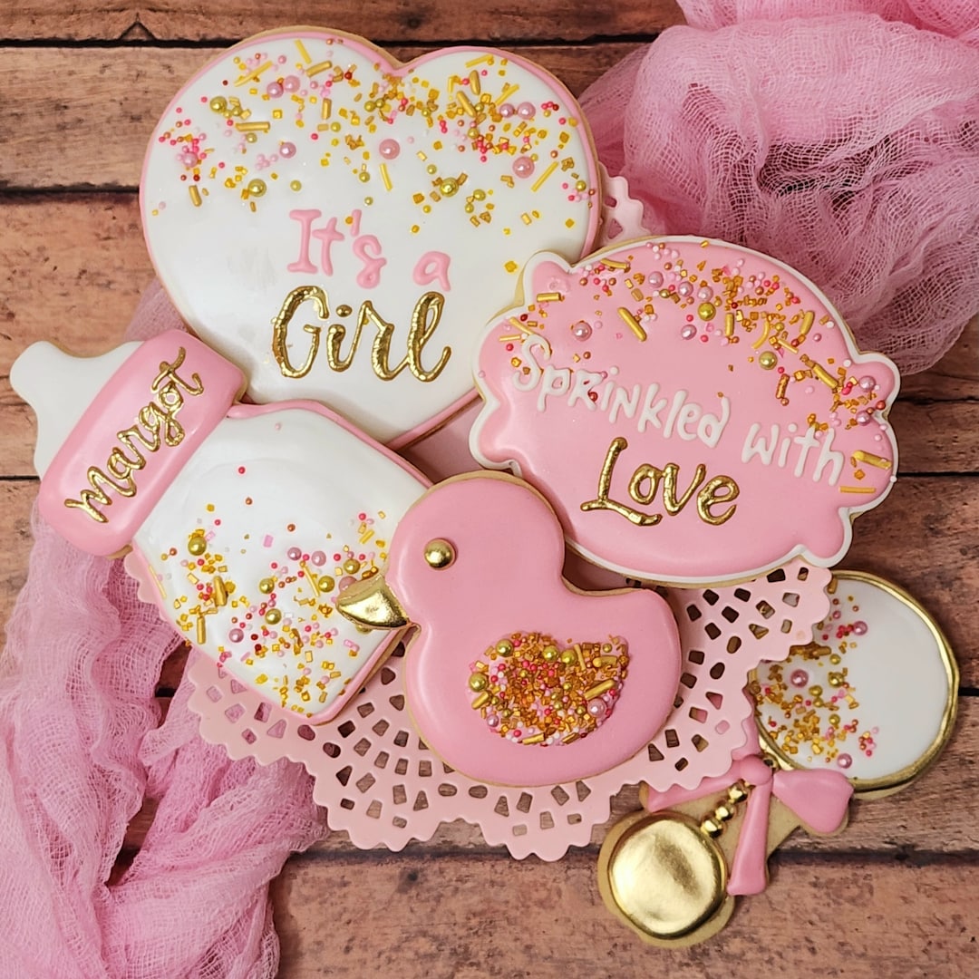 Baby Sprinkle, Baby Shower, Sugar Cookies, Custom Made and Decorated by ...