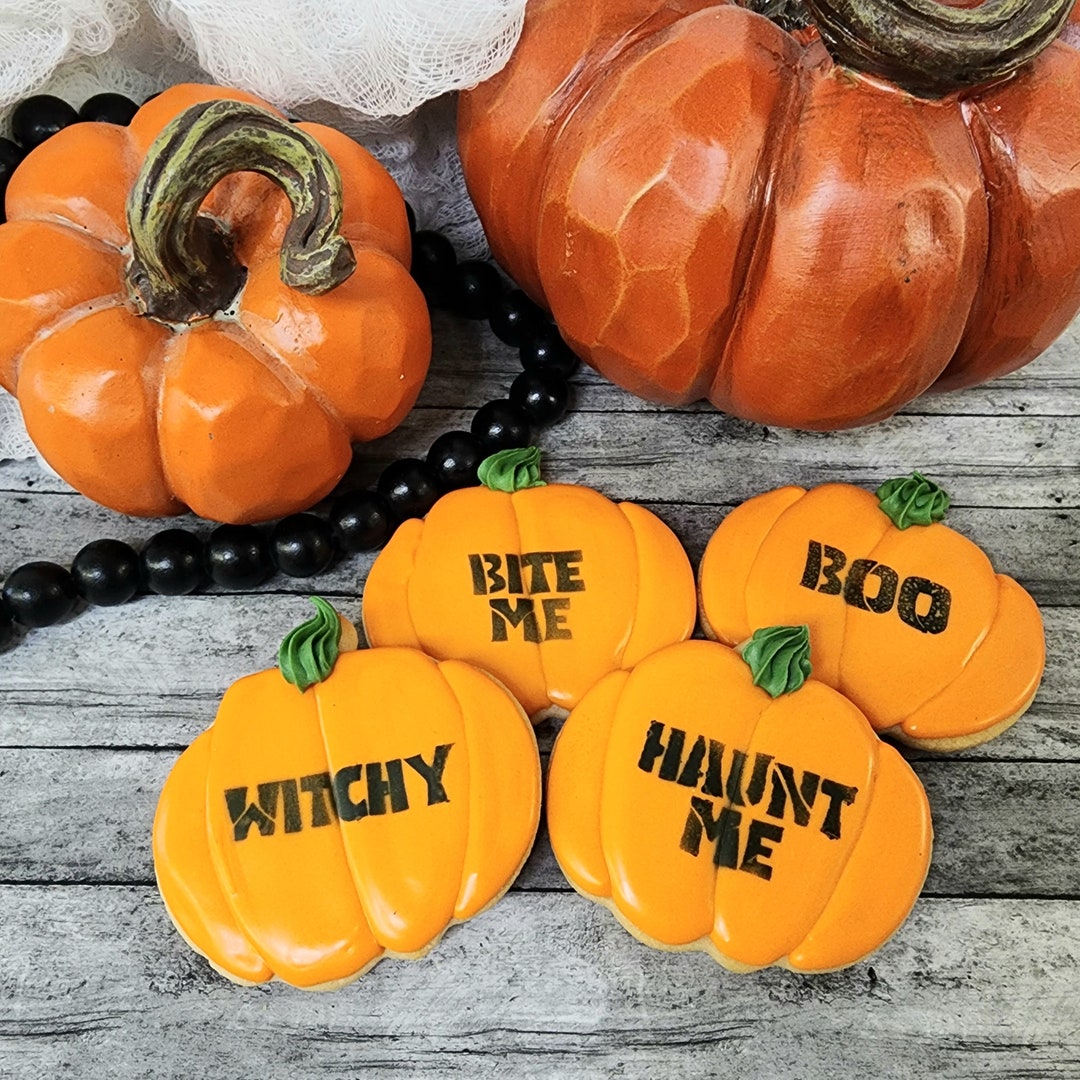 Conversation Pumpkins, Cute Stenciled Pumpkins, Vanilla Sugar Cookies ...