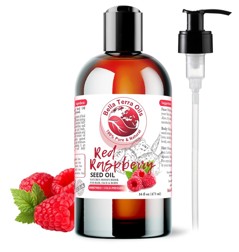 Red Raspberry Seed Oil - 16oz | Cold-pressed for Skin, Hair & DIY ...