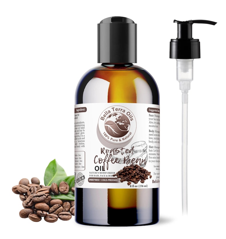 Roasted Coffee Bean Oil 8oz - Pure, Cold-pressed for Beauty & Wellness ...
