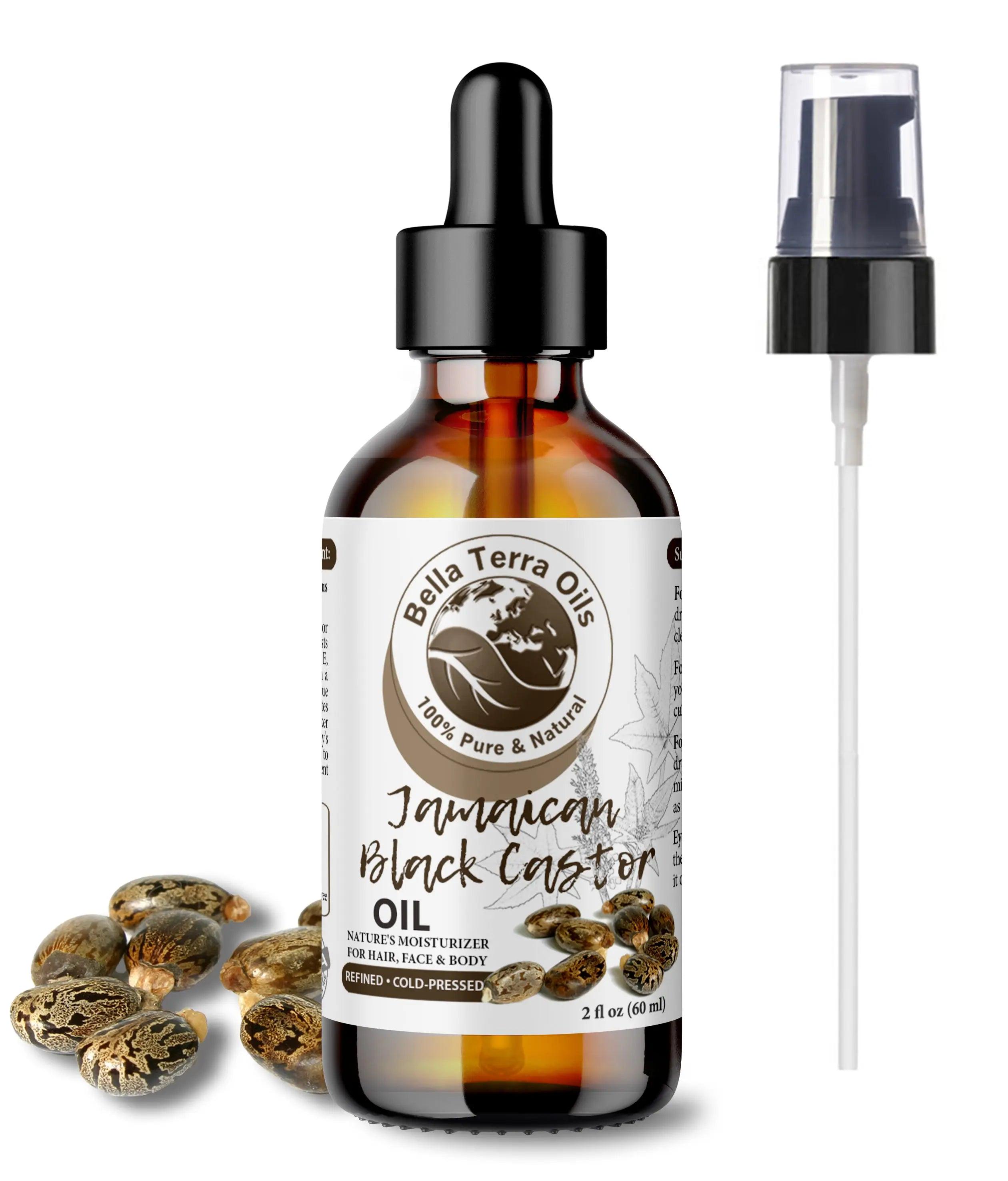 Black Castor Oil - 2oz | Premium Cold-pressed Oil for Hair Growth ...