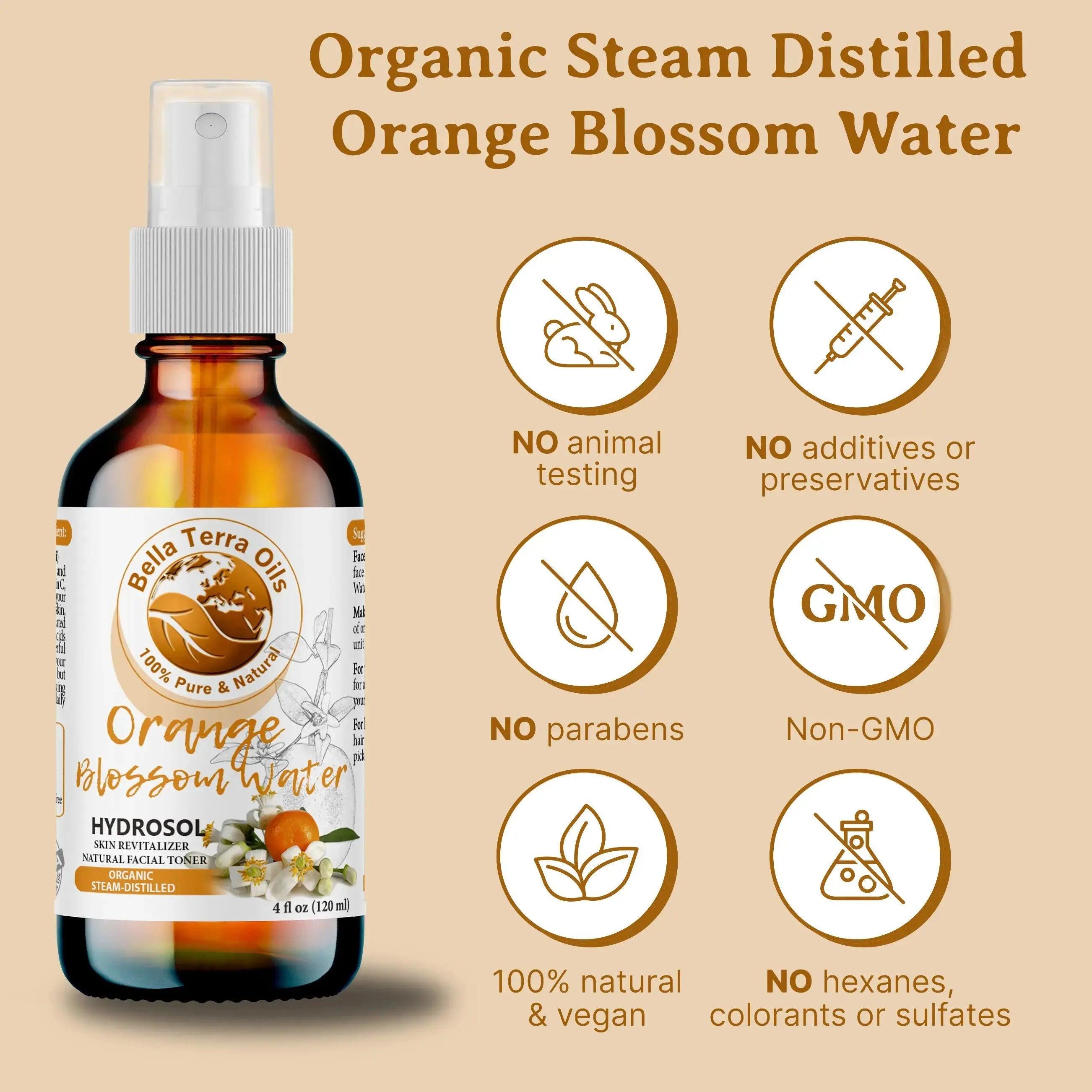 Orange Blossom Water - 16oz | Floral Hydrosol for Skin, Hair ...