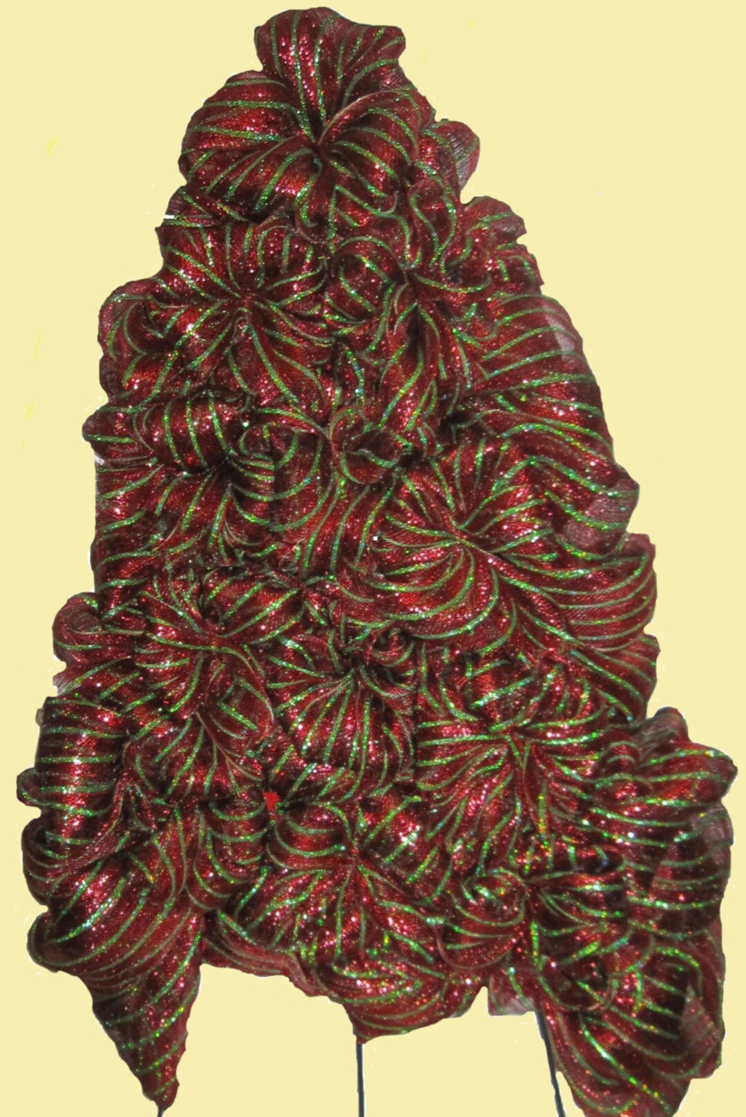 Christmas Tree With Bows in Deco Mesh - Etsy