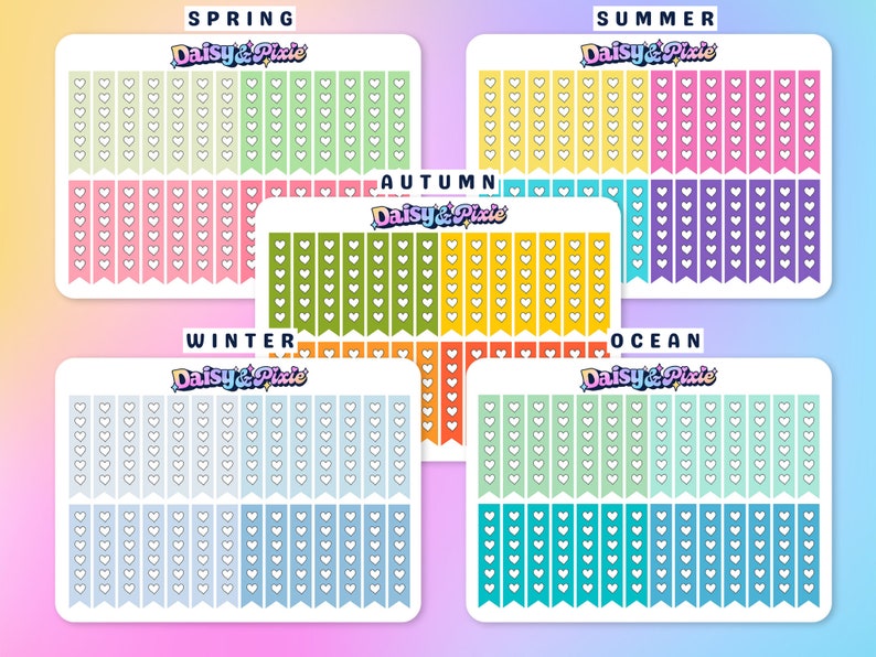 Heart Checklist Stickers Full Size Checklist Sticker - Etsy