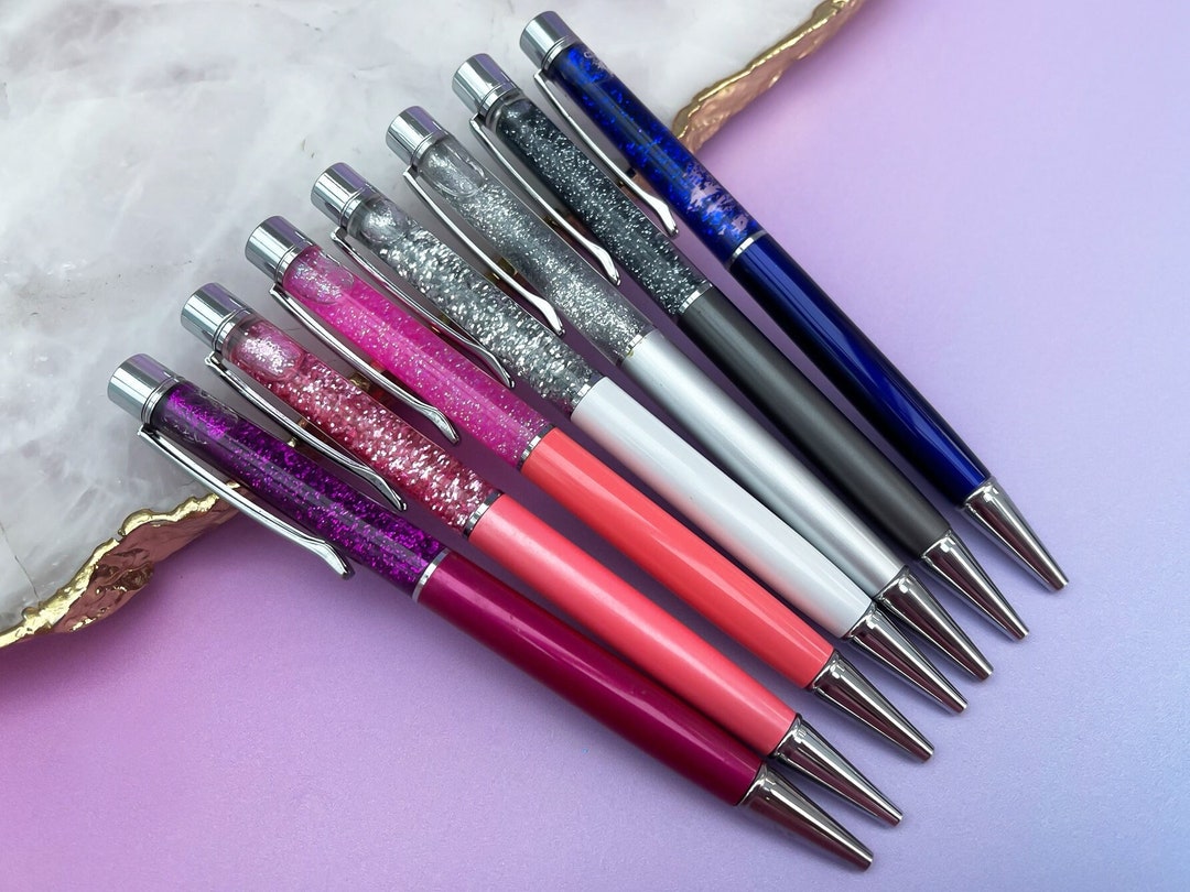 Silver Floating Glitter Pen, Coloured Glitter Pen, Stationery, Planner ...