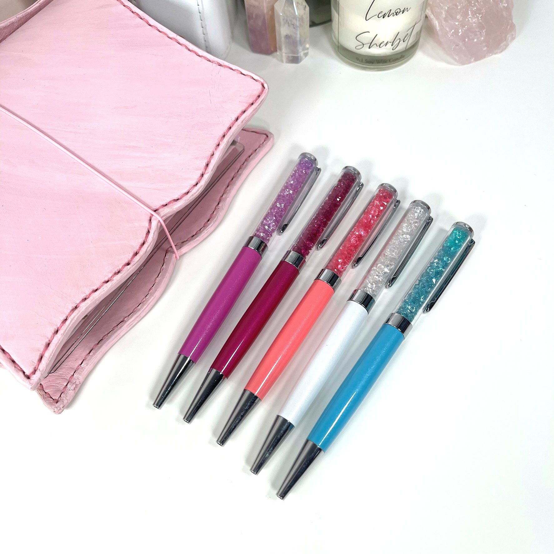 Silver Crystal Ballpoint Pen Planner Pen Stationery Gift | Etsy