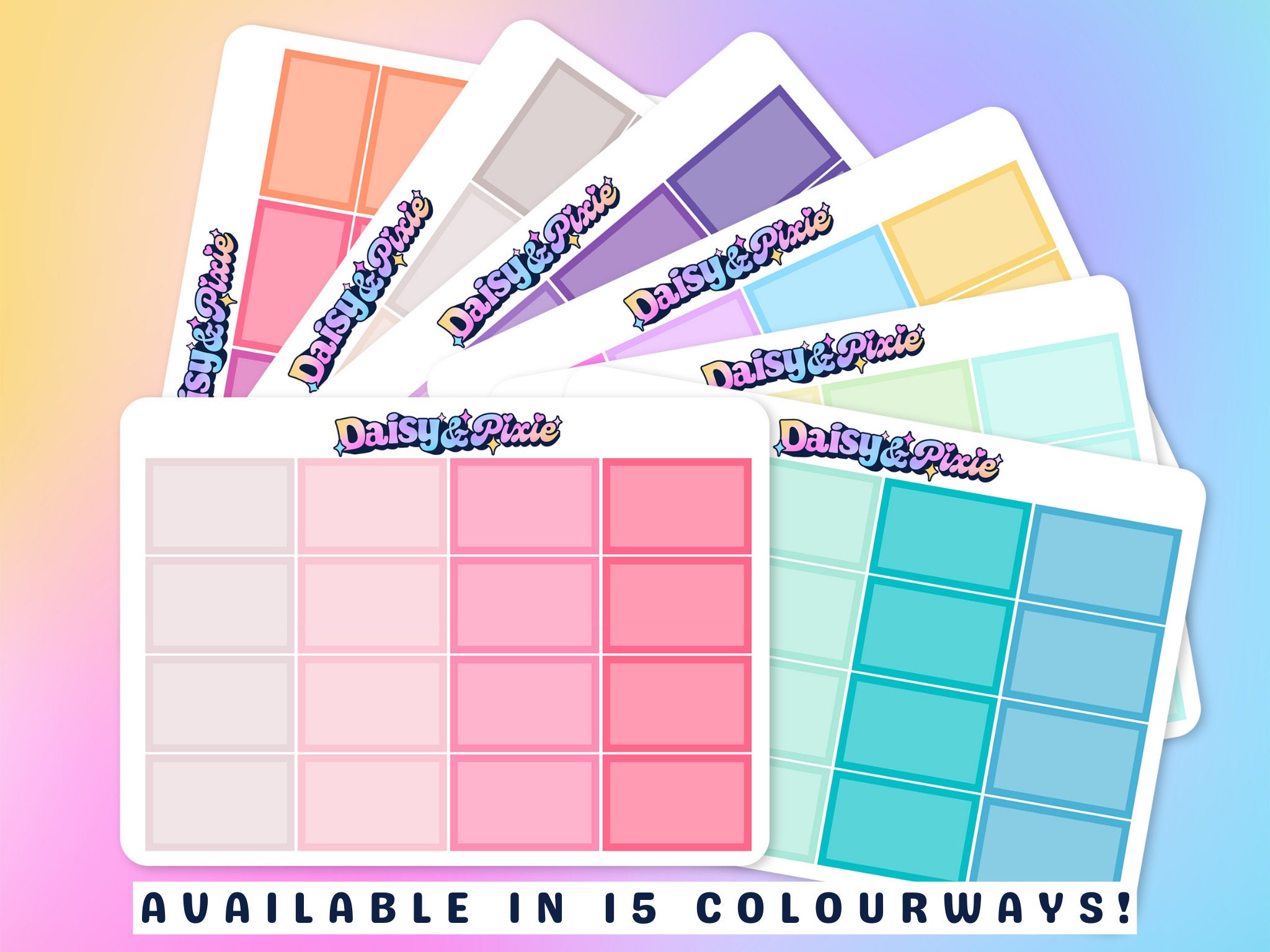 Rectangle Half Boxes, Functional Planner Stickers, Half Box Sticker ...
