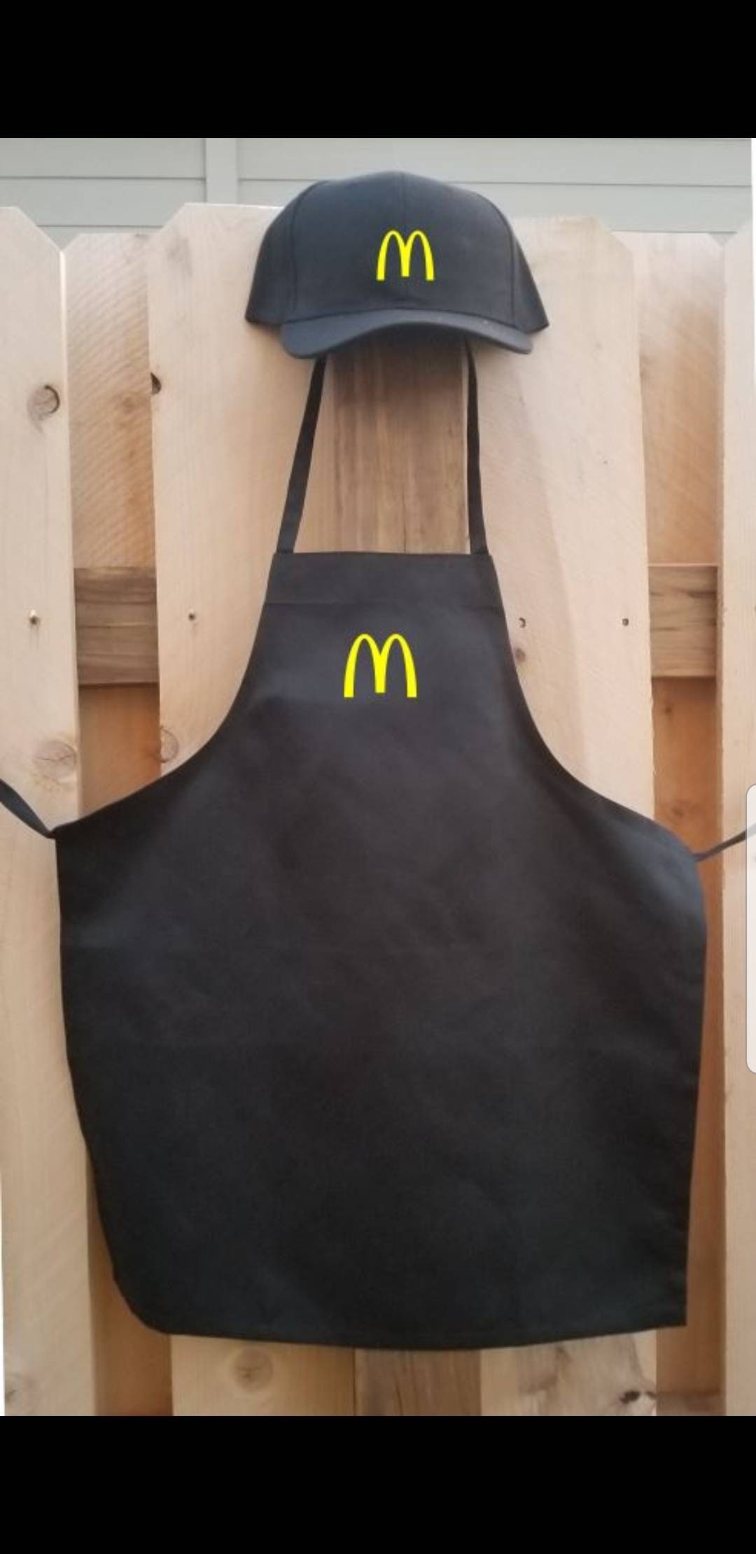 NOV SALE Mcdonald's Cashier Play Time Apron Hat Name - Etsy