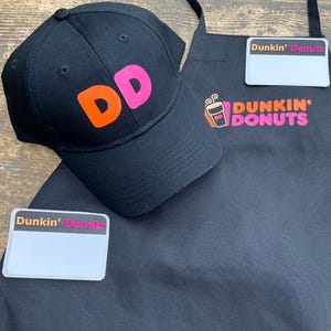 YOUTH | Dunkin' Donuts Apron, Hat, and 2 Name Tags. Purchase Hat ...