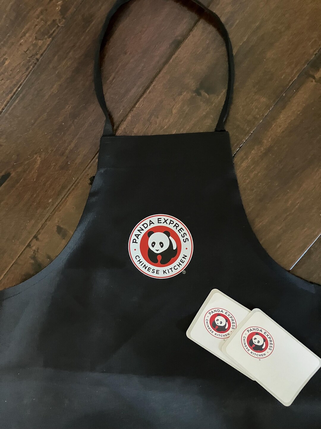 ADULT | Panda Express Apron | Black and 2 Free Sticker Name Tags - Etsy