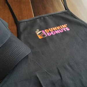 Adult Teen Dress up Set Dunkin' Donuts Apron, Hat, and 2 Name Tags ...