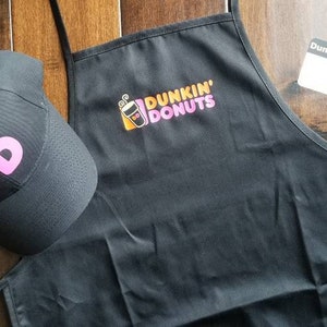 Adult Teen Dress up Set Dunkin' Donuts Apron, Hat, and 2 Name Tags ...