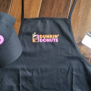 Adult Teen Dress up Set Dunkin' Donuts Apron, Hat, and 2 Name Tags ...
