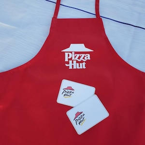 Dress up Set -pizza Hut Cashier or Server Play Time Apron and 2 Blank ...