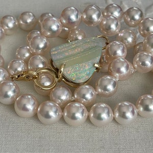 Cultured Akoya Pearl and Australian Boulder Opal Strand, 14k (OAS1) - Etsy
