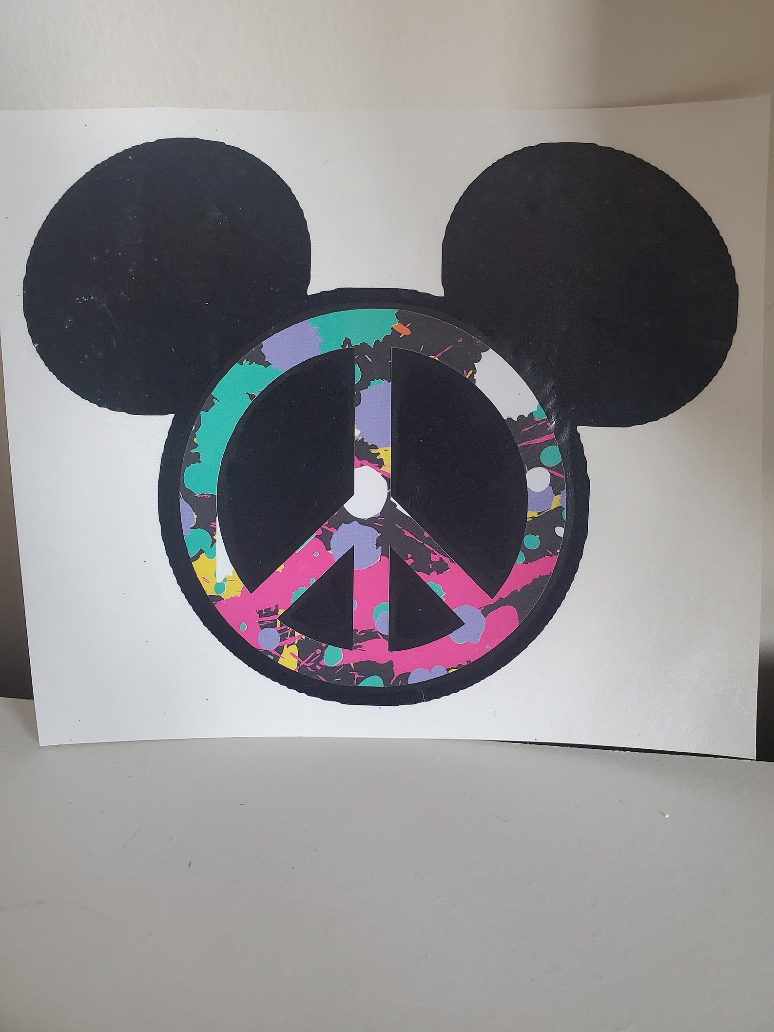 Disney Mickey Mouse Peace Sign Decal | Etsy