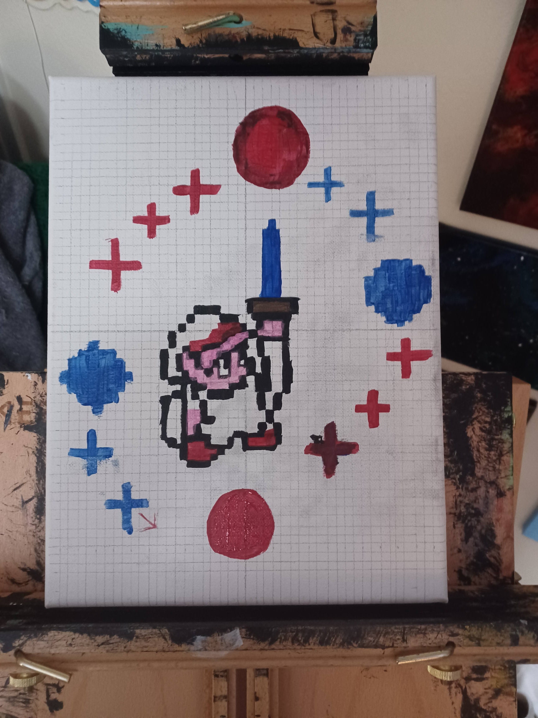 Pixel Link With Master Sword and Triforce From Legend of Zelda 12x9 ...