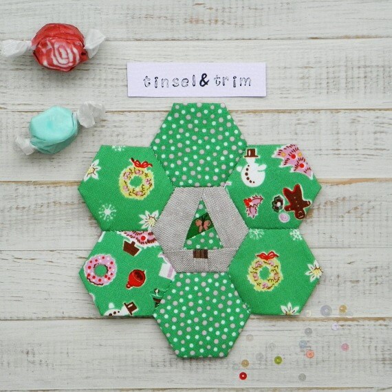 Christmas Delights a Paper Piecing Hexagon Pattern - Etsy